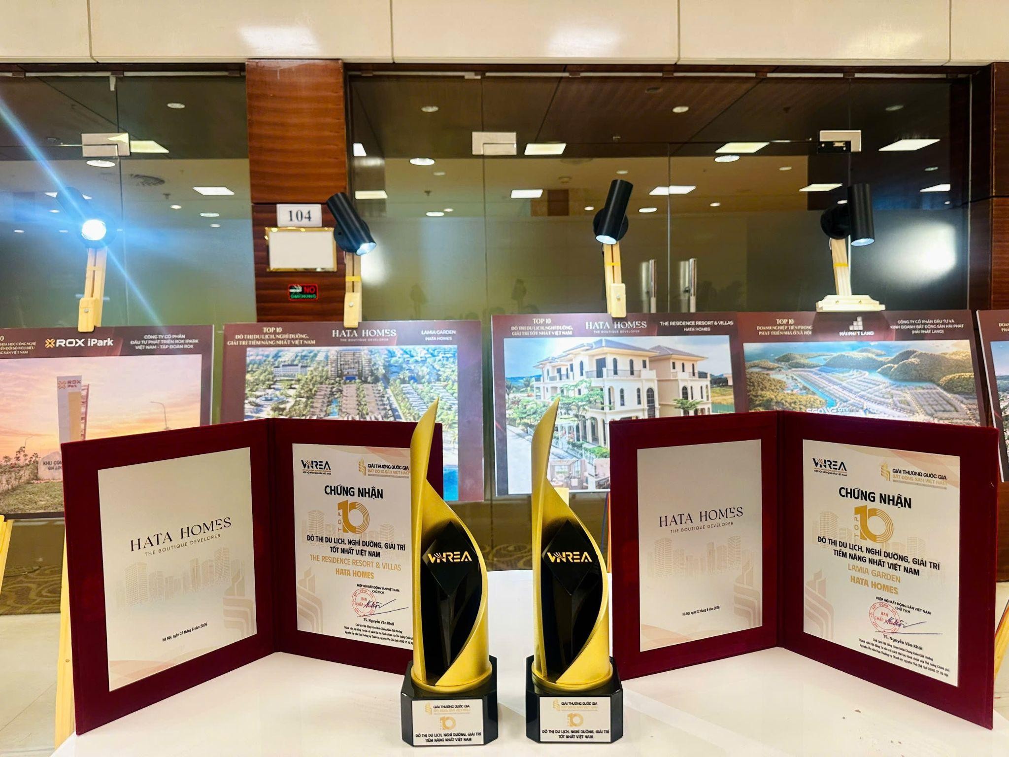 Hata Homes lập "cú đúp" tại Giải thưởng Quốc gia Bất động sản Việt Nam 2026