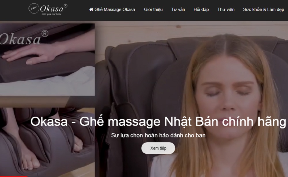 Nhãn hiệu ghế matxa Okasa có dấu hiệu vi phạm luật quảng cáo, tự “thổi ...