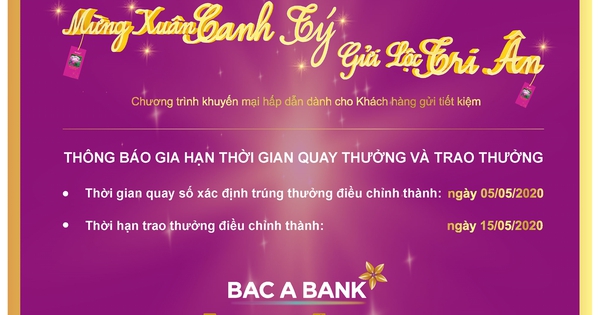 Thông tin mới nhất về CTKM “Mừng xuân Canh Tý - Gửi lộc tri ân” của BAC ...