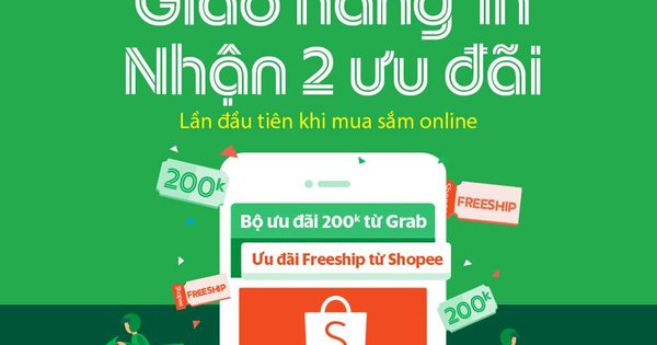 “Giao hàng 1h” thần tốc từ Grab trên nền tảng Shopee